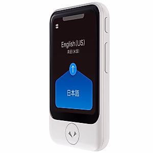 Pocketalk Model S Real Time Two-Way 82 Language Voice Translator with 2 Year Built-in Data and Text-to-Translate Camera & HIPAA Compliant/White