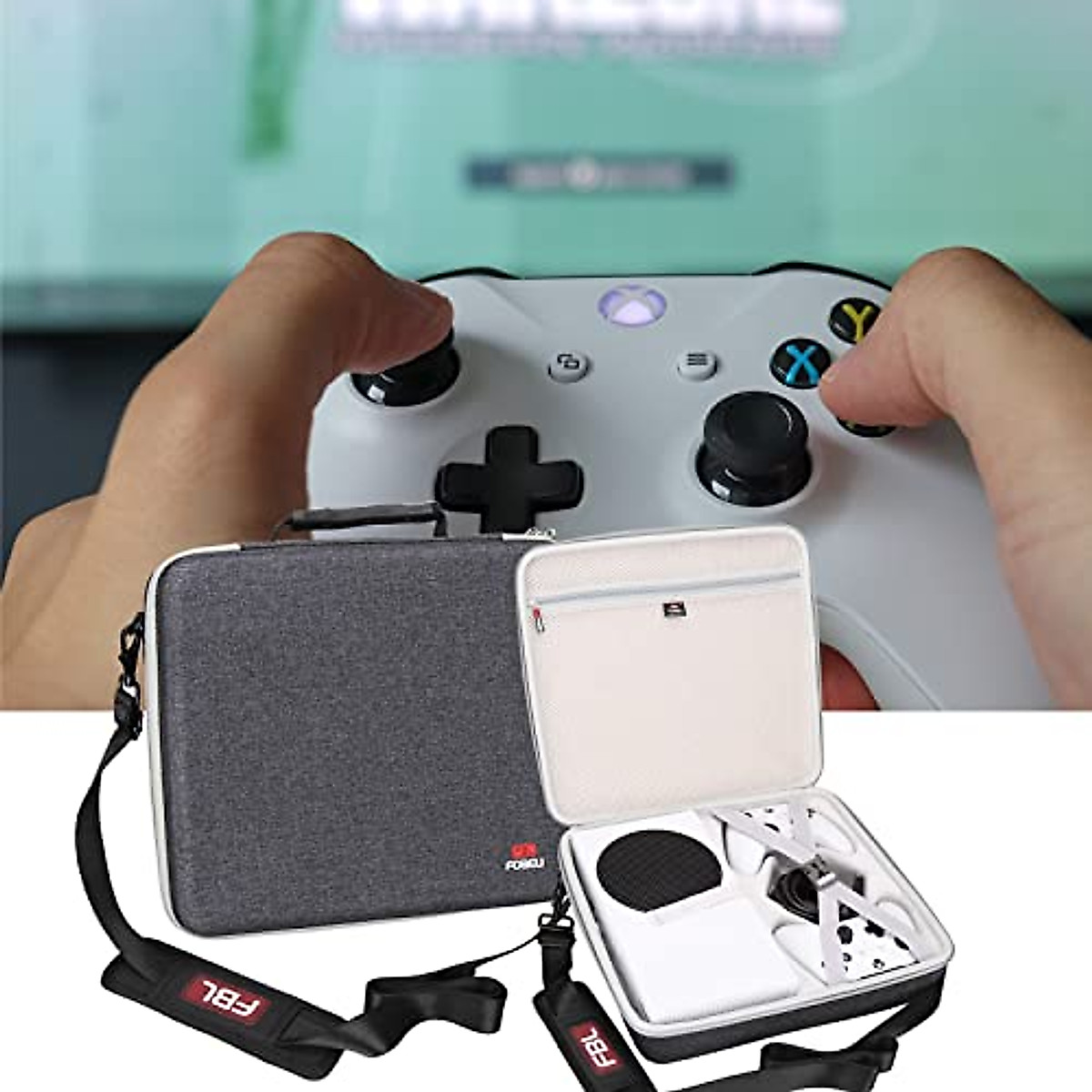 FBLFOBELI EVA Hard Storage Carrying Case for Microsoft Xbox Series S Game All-Digital Console and Xbox Wireless Controller, Protector Traveling Container, Case Only