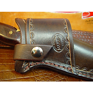 Buck 124 Cross Draw Knife Sheath Made Out of Buffalo Hide Leather.