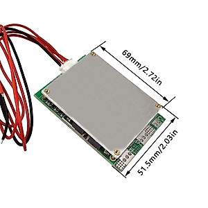 Flylin 1Pcs Battery Protection Board, 4S 100A 12V BMS Battery Protection Board with Balance LiFePO4 Lithium Iron Phosphate Charging Controller LFP (4S 100A 12V)