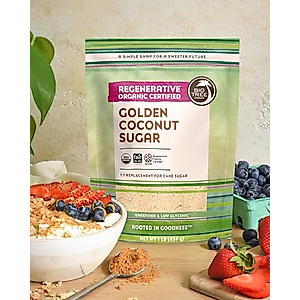 Big Tree Farms Organic Coconut Sugar, Vegan, Gluten Free, Paleo, Certified Kosher, Cane Sugar Alternative, Substitute for Baking, Non GMO, Low Glycemic, Unrefined, Fair Trade, Golden, 1 lb
