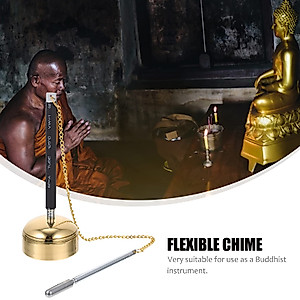 VOSAREA Tingsha Tibetan Bell Buddhist Chime Meditation Chime Bells Buddhist Lucky Symbols Tingsha Cymbals Temple Dharma Ritual Utensil