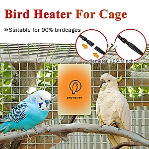 Bird Heater - Snuggle Up Bird Warmer, Bird Heater for Cage, for Exotic Pet Birds African Grey Parakeets Cockatiel Budgies Cockatoo Parrots 120V (Small 3.7 X 5.7 in)