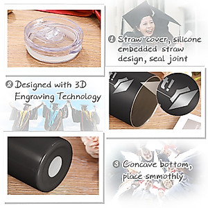 Patelai Graduation Gifts for Mastering Degree, Mastered It 2024 Masters Graduation Coffee Mug for High School College Graduate, 20 oz Water Tumbler with Gift Box Straw and Brush (Black,1 Pc)