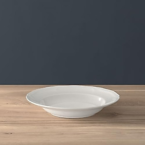 Villeroy & Boch Manoir 18-Piece Dinnerware Set, Plates & Bowls, Premium Porcelain, Made in Germany, White, Large