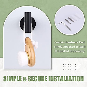 Angle Simple Bathroom Towel Hook Matte Black, Stainless Steel Shower Towel Holder, Kitchen Towel Hanger, Round Robe Hook for Wall