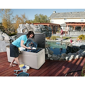 Lifetime 60012 Extra Large Deck Box, 130 Gallon, Desert Sand/Brown