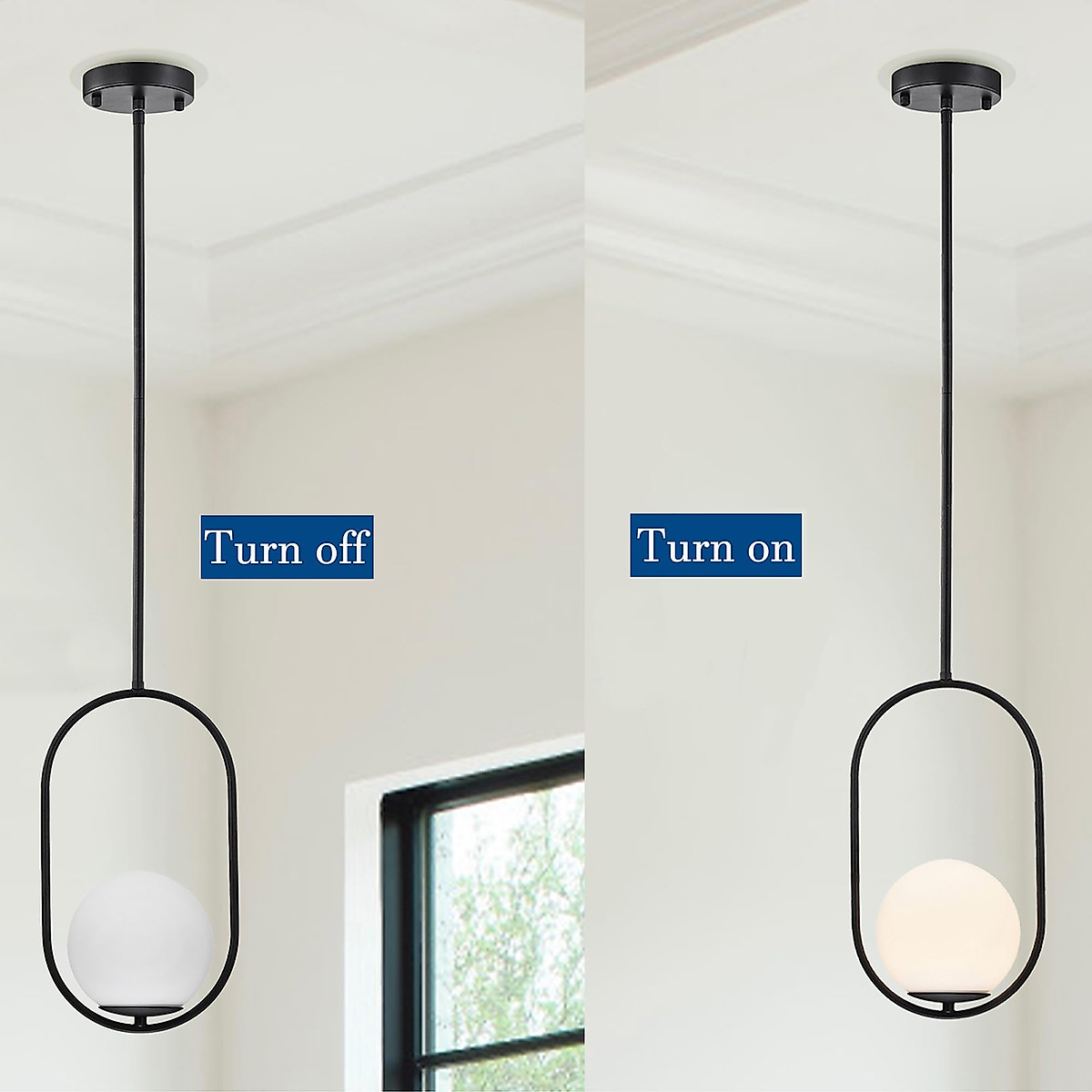 Black Pendant Light Fixtures Globe Pendant Lights Kitchen Island Modern Pendant Lighting Fixtures 1-Light