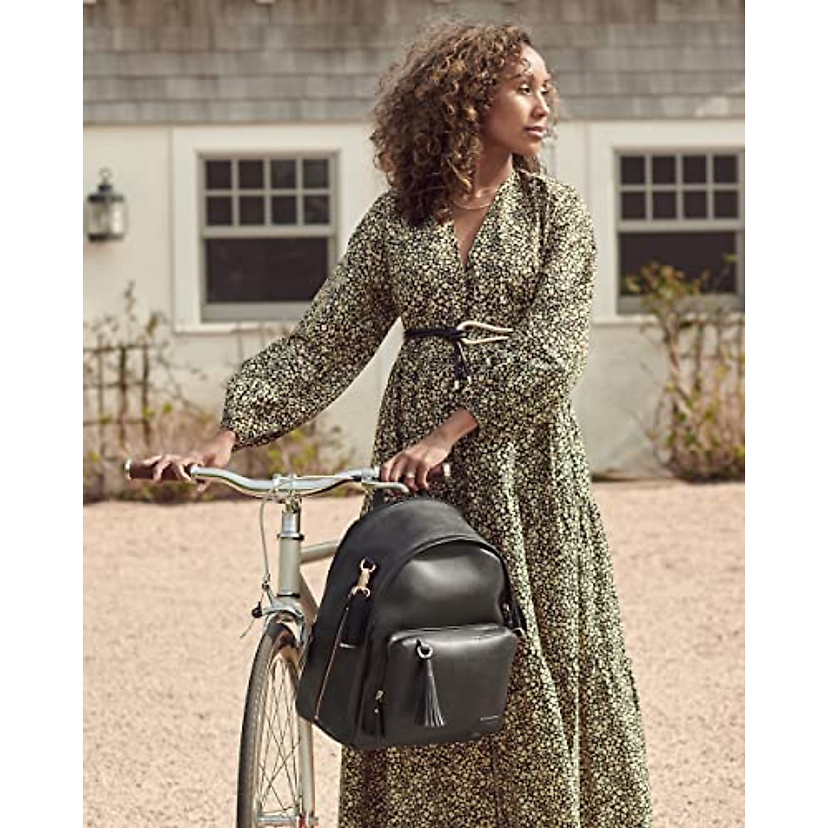 Skip Hop Diaper Bag Backpack: Greenwich Multi-Function Baby Travel Bag with Changing Pad and Stroller Straps, Vegan Leather, Black (Discontinued by Manufacturer)