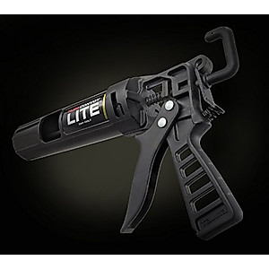 TAJIMA Caulk Gun - 1/10 Gallon (10 oz) Convoy Lite Caulking Tool with Ultra Lightweight ABS Construction & Auto Flow Stop - CNV-100LT