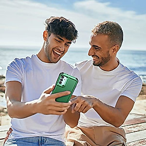 JXVM for Galaxy A13 5G|4G Case: Samsung Galaxy A13 5G|4G Rugged Heavy Duty Military Grade Shockproof Protective Cell Phone Cases - Tough Durable Dual Layer Drop Proof Protection Cover (Alpine Green)