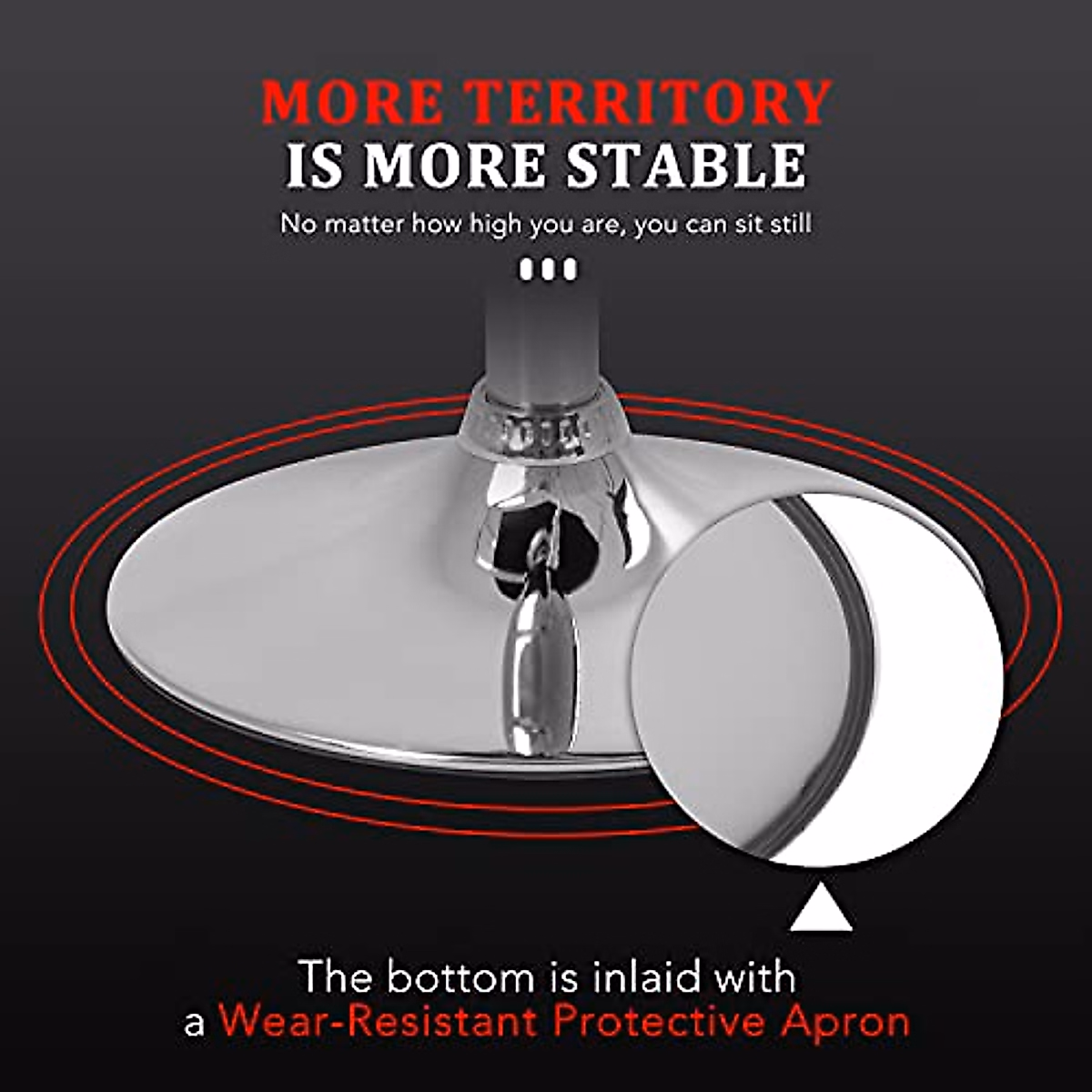 OffiClever Modern Bar Stool Set of 2 Counter Height Barstools Heigh Adjustable Swivel Bar Stool PU Leather Bar Chairs Home Kitchen Stools Hydraulic Dining Room Chairs, Black