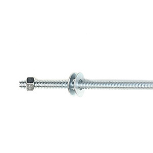 ONESTOCK 3/8-inch x 12-inch Threaded Carriage Bolts Fasteners with Nuts and Washers - 12-Pack
