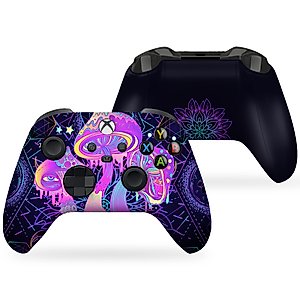Psychedelic Mushrooms Customised Wireless Controller for Xbox by BCB. Original Xbox Controller Compatible with Xbox One / Series X & S Console. Customized with Water Transfer Printing (Not a Skin)