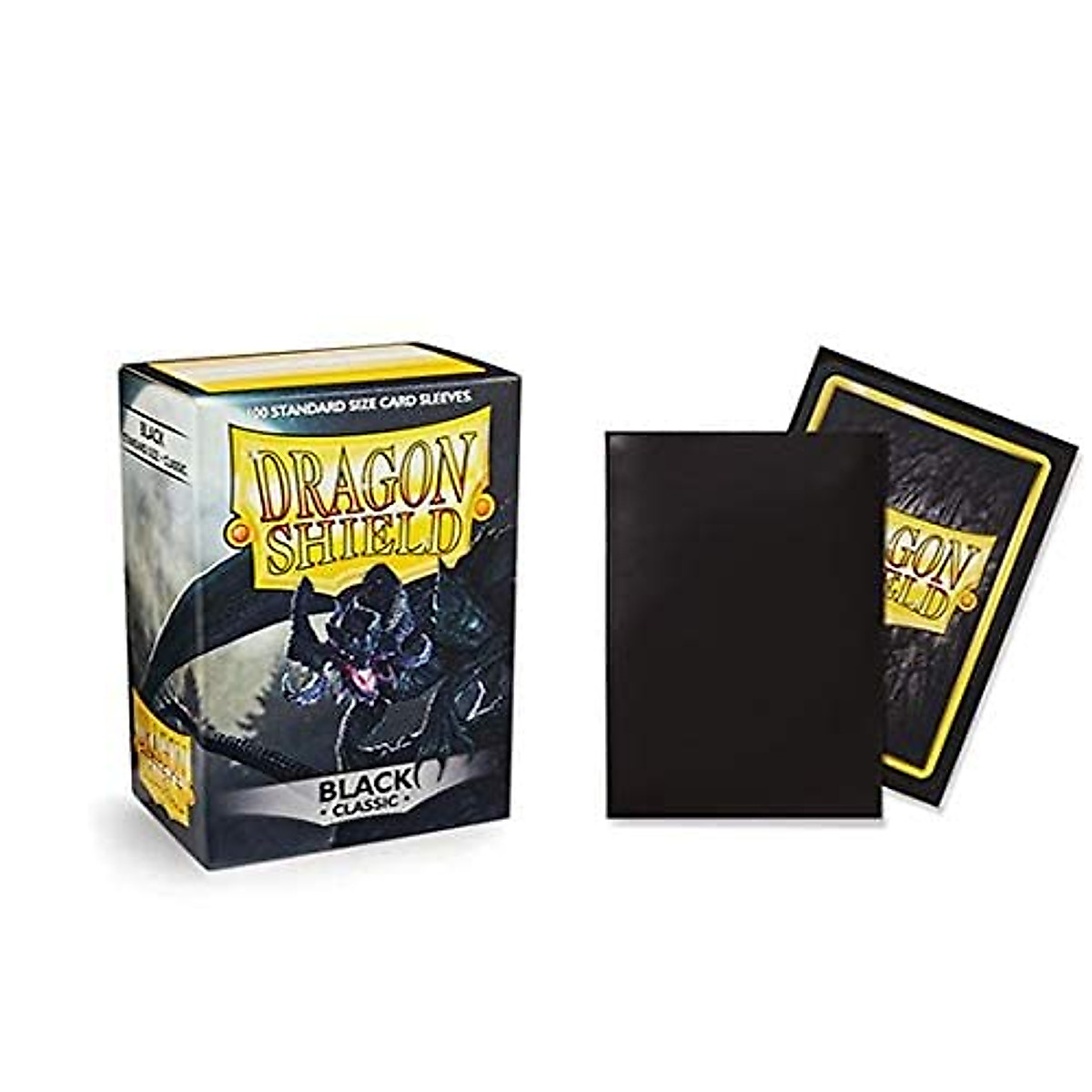 5 Packs Dragon Shield Classic Black Standard Size 100 ct Card Sleeves Value Bundle! …