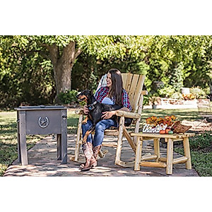 Leigh Country TX 93728 Cooler with Grey Wash Stain on Pine Wood, 54-Quart