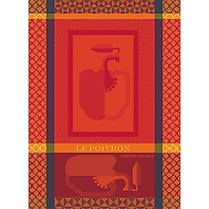 Garnier-Thiebaut, Le Citron, Ocre French Jacquard Kitchen/Tea Towel, 100% Cotton