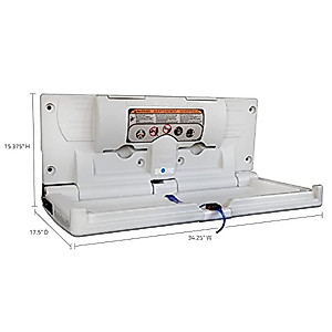 Karma Baby Wall Mounted Commercial Horizontal Diaper Changing Station - White