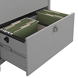Bush Furniture Salinas Lateral File Cabinet in Cape Cod Gray