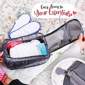 Hospital Bags for Labor and Delivery - Postpartum Essentials for Mom Underwear L/XL Pre Packed Set Gray