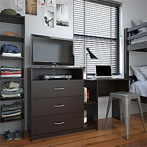 Ameriwood Home Rebel Media Dresser and Desk, Espresso