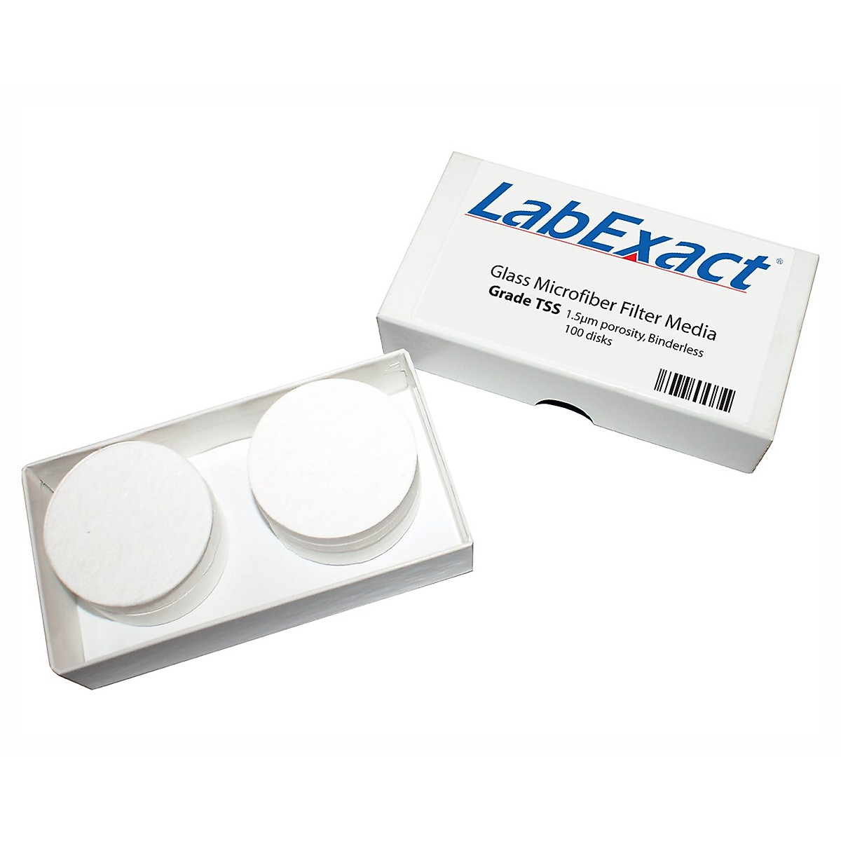 LabExact 1200147 Grade TSS Glass Microfiber Filter, Binderless Borosilicate Glass, 1.5µm, 5.5cm (Pack of 100)