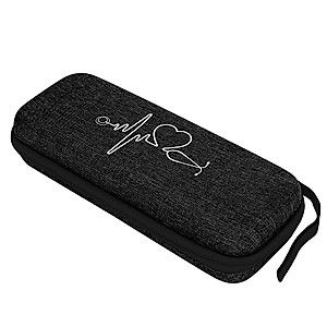 xuuyuu Stethoscope Organizer,Shockproof Stethoscope EVA Storage Case Portable Stethoscope Travel Carrying Bag With Inner Mesh Pocket For Stethoscope (Black)