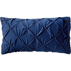 VCNY Home - King Comforter, Soft Bedding Set with Matching Shams and Decorative Pillow, Geometric Design, Modern Home Decor (Carmen Navy, 4-Piece)