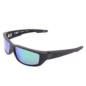 Spy Optic Dirty Mo Sunglasses Matte Black w/Happy Bronze Polarized Green Spectra Lens + Sticker