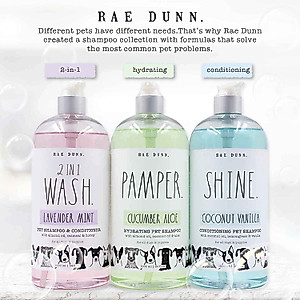Rae Dunn Conditioning Pet Shampoo with Coconut Oil, Lemongrass and Vanilla, Coconut Mint, 1000 ml