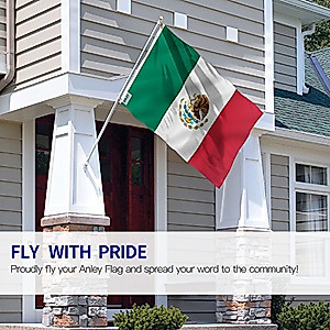 ANLEY Fly Breeze 3x5 Foot Mexico Flag - Vivid Color and Fade proof - Canvas Header and Double Stitched - Mexican MX National Flags Polyester with Brass Grommets 3 X 5 Ft