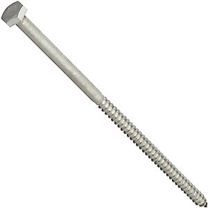 The Hillman Group 964591 1/4 x 6-Inch Stainless Steel Hex Lag Screw, 10-Pack