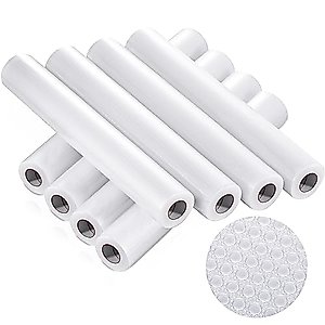 Timgle 8 Rolls Shelf Liner 12 Inch x 10 ft Cabinet Liner Kitchen Drawer Mat Non Slip EVA Plastic Drawer Liner Non Adhesive Washable Waterproof Fridge Liner for Refrigerator, Freezer, Pantry (Clear)