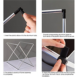 Timoau Laundry Basket - Waterproof Clothes Hamper with 3 Sections, Foldable Laundry Sorter Basket Bin w/Aluminum Frame, Laundry Hamper Ideal for Bathroom, Bedroom, Dorm