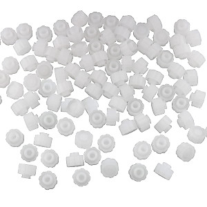 Syringe Luer Lock Cap ITROLLE 100PCS White No Needle Luer Lock Caps for Feeding Tubes Lab Supplies