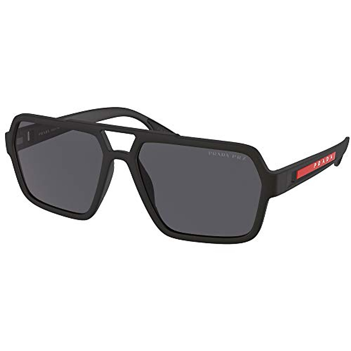 Sunglasses Prada Linea Rossa PS 1 XS DG002G Black Rubber, Men