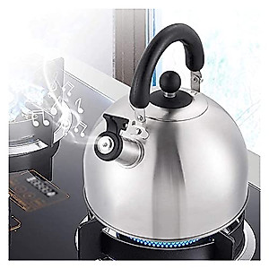 XENITE Classic Kettle Whistling Kettle for Gas Hob Stainless Steel Whistle Teapot for Stove Large-Capacity Teapot for Kettle Kitchen Ergonomic Heat-Resistant Handle Induction Hob Kettle Teapots (Colo