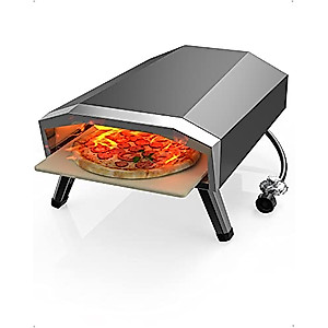 RIEDHOFF 12 Gas Pizza Oven, Outdoor Pizza Oven Propane with Foldable Legs, Portable Pizza Oven for Outside, Backyard, Camping, Party Cooking