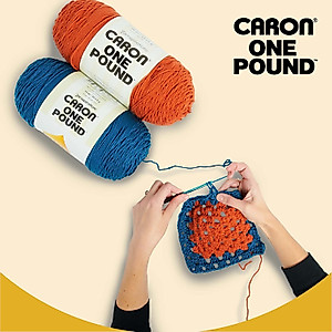 Caron One Pound Solids Yarn, 16oz, Gauge 4 Medium, 100% Acrylic - Cape Cod Blue- For Crochet, Knitting & Crafting ( 1 Piece )