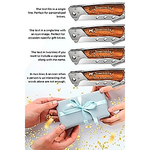 Personalized Gift for Men - Customized Pocket Knife - Custom Engraved Knives - Engraved Gifts for Dad Husband - Gift Idea for Birthday Christmas Valentine's Day Anniversary Stocking Stuffers 4172 PS