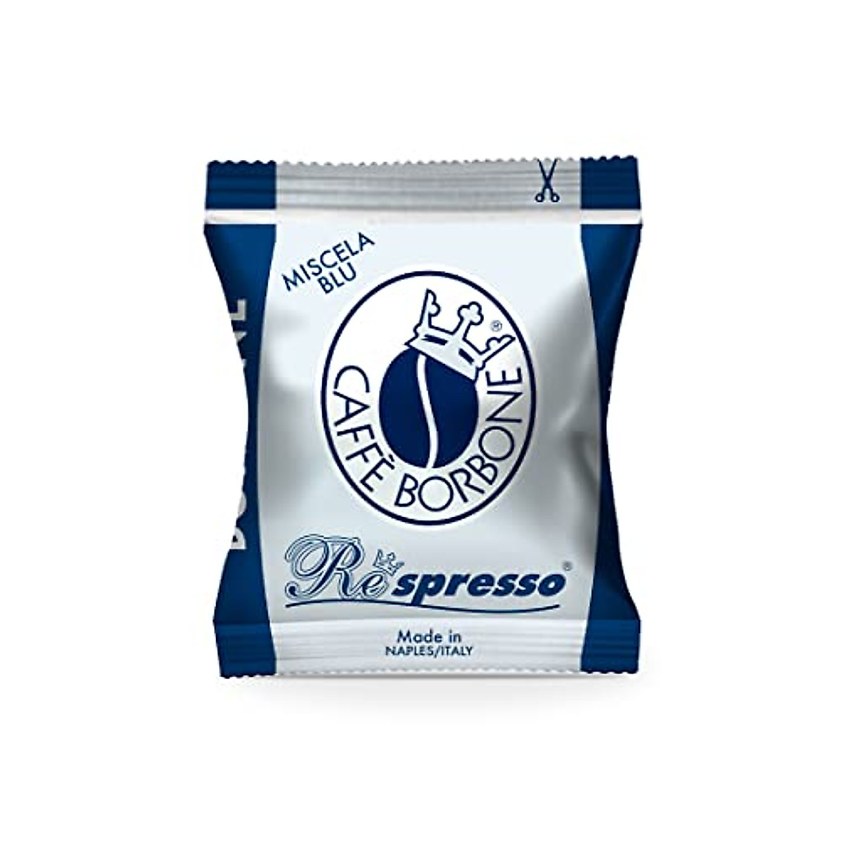 Caffe Borbone Compatible Nespresso 100 Espresso Pods, Blue Blend with Refined Taste, Powerful Character and Intense Aroma, Roasted and Freshly Packaged in Italy