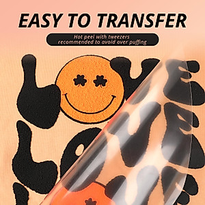 HTVRONT Black Puff HTV Vinyl Roll - 10" x 6ft, 3D Puff Heat Transfer for T Shirts, Cricut & Cameo - Easy to Cut, Weed & Transfer