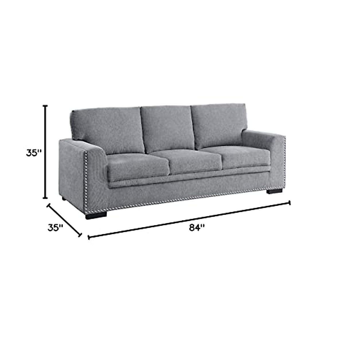 Lexicon Winona Living Room Sofa, Gray