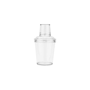 G.E.T. SH-176-1-CL-EC Heavy-Duty Shatterproof 3- Piece Plastic Cocktail / Martini Shaker, 20 Ounce, Clear (set of 4)