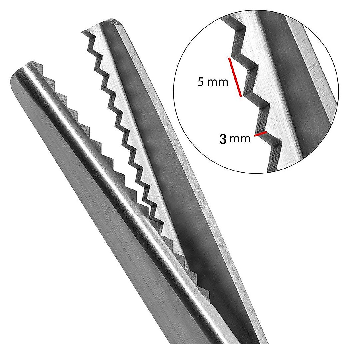 BlueSnail Stainless Steel Pinking Shears Comfort Grip Handled Professional Fabric Crafts Dressmaking Zig Zag Cut Scissors Sewing Scissors (Serrated, Orange)