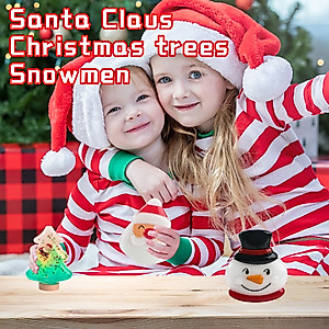 3 Pack Christmas Butter Slime Kit for Kids, Slime Kit for Girls & Boys, with Santa, Xmas Tree, Snowman, Party Favors & Putty Fun