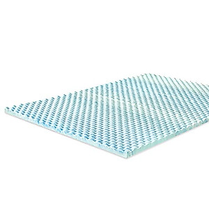 ZINUS 1.5 Inch Swirl Gel Cooling Memory Foam Mattress Topper, Cooling Airflow Design, CertiPUR-US Certified, Queen