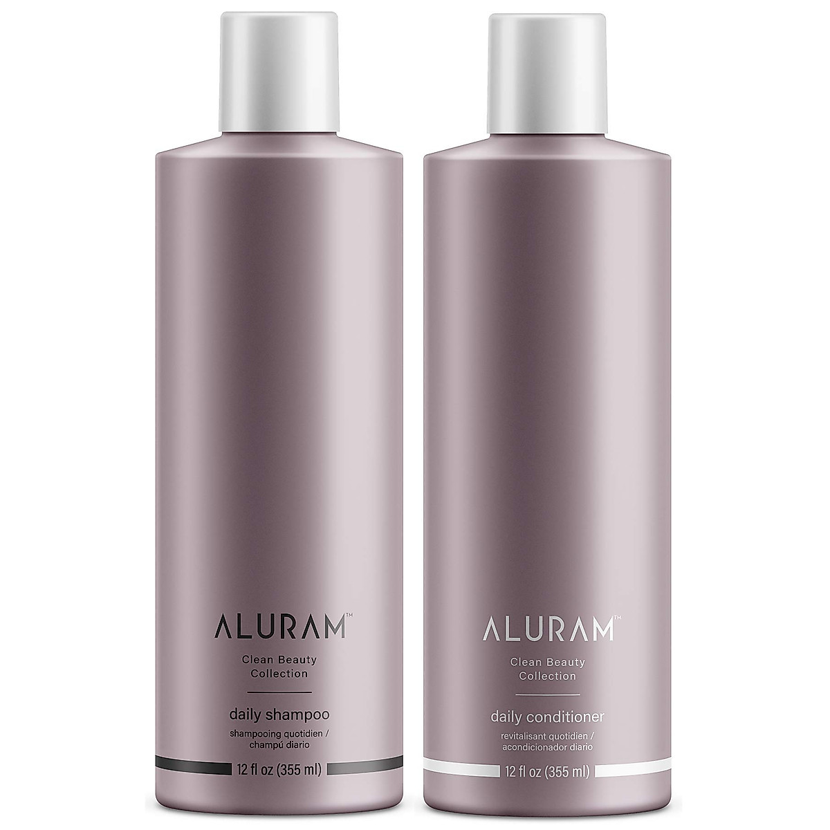 ALURAM Coconut Water Based Daily Hair Shampoo & Conditioner Set, 12 Fl Oz