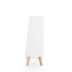 dadada Muse Toddler Bookshelf, 3-Tier 30" Modern Storage Display, White/Natural