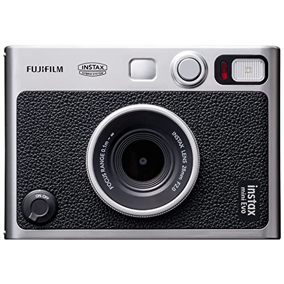 Fujifilm Instax Mini EVO Instant Camera, Compact and Portable Design, Polaroid Cameras for Photography, Built-in Selfie Mirror, Easy to Use Camera for Professional or Beginner (Renewed)